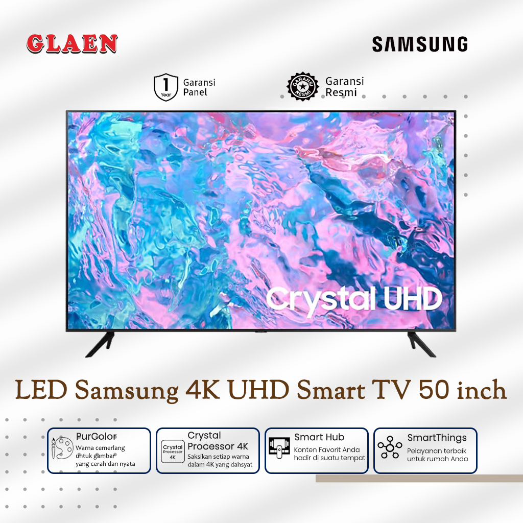 Jual LED Samsung Smart TV 50 inch Crystal UHD AU50CU7000 | Smart Tv Samsung 4K UHD | Shopee ...
