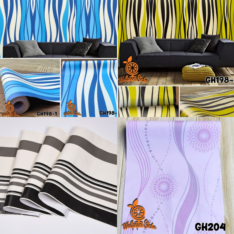 Jual Wallpaper Dinding Dekorasi Dinding Ruang Tamu motif salur & Ulir Best Seller!! | Shopee ...