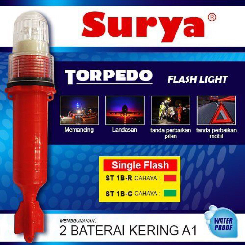 Jual Torpedo Light LED Surya / Lampu Sinyal Nelayan ST 1B-G ( *REAL PIC ...