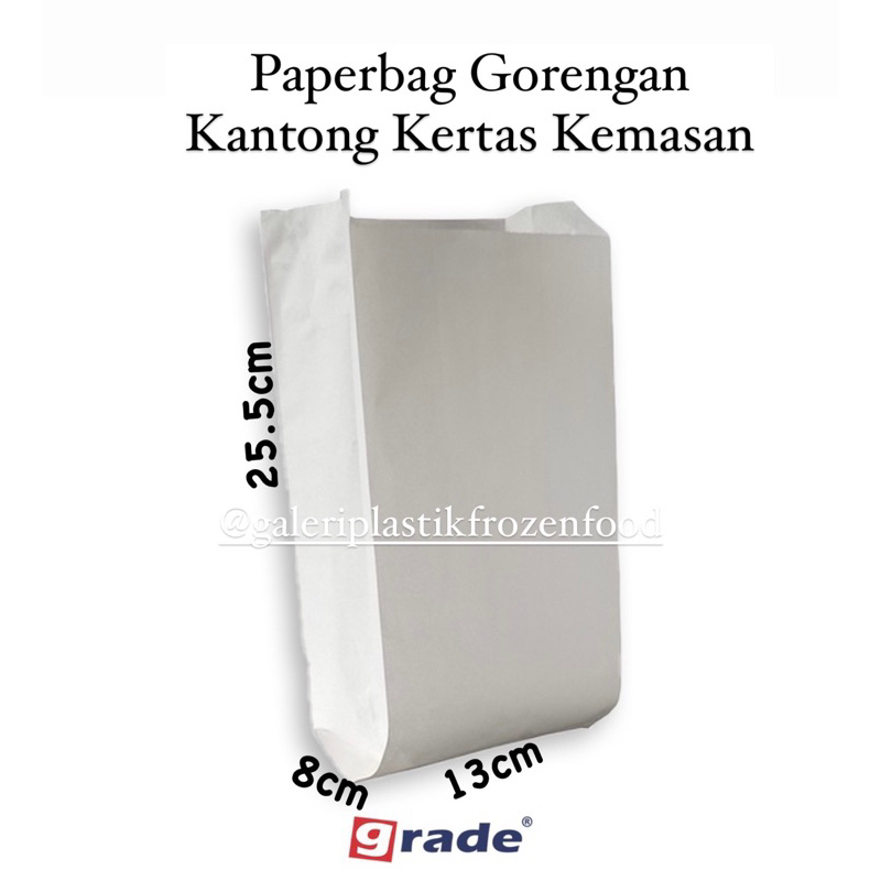 Jual Paperbag Gorengan / Kantong Kertas Kemasan Makanan, Roti, Kue ...