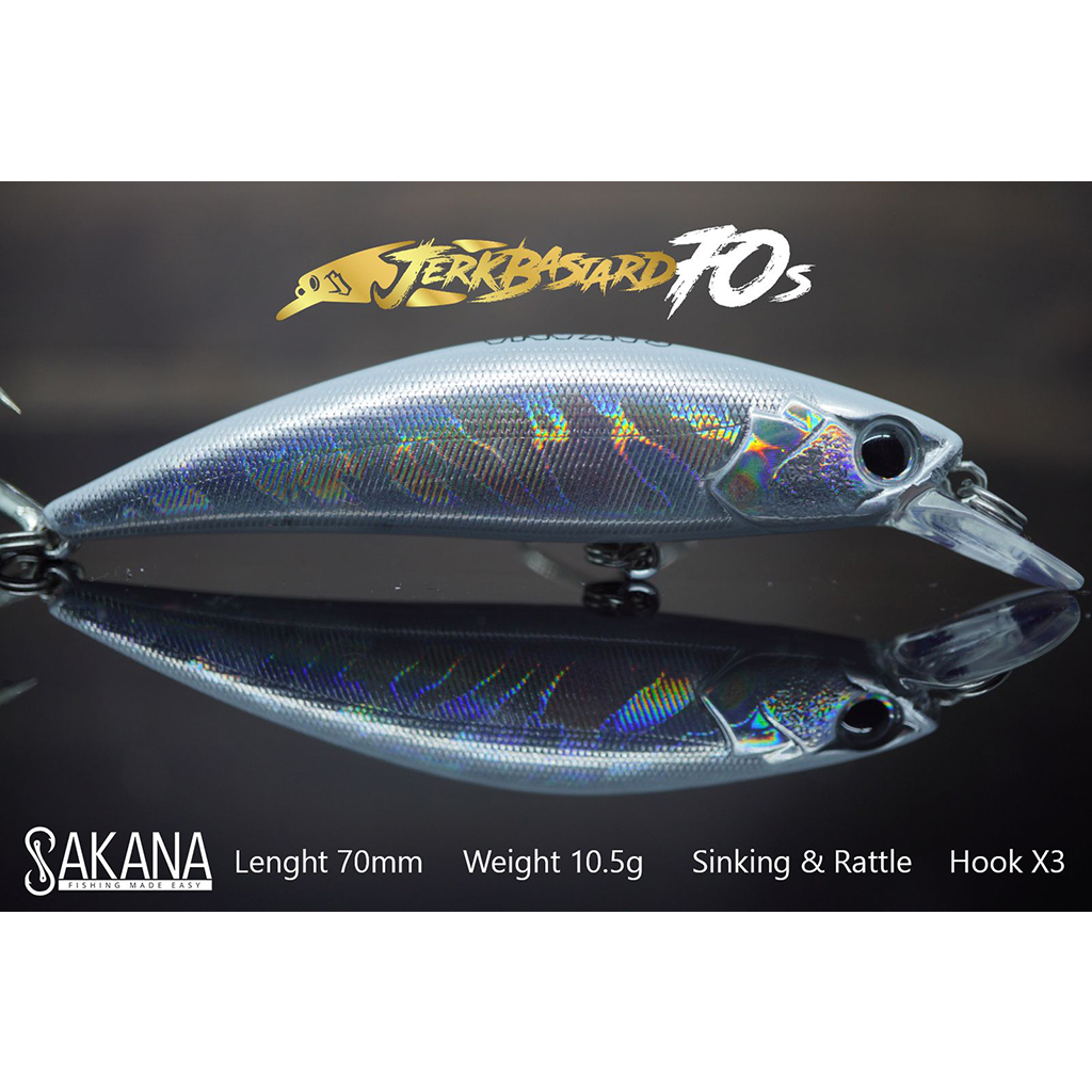 Jual Minnow SAKANA Jerkbastard 70s - Silver Fang | Shopee Indonesia