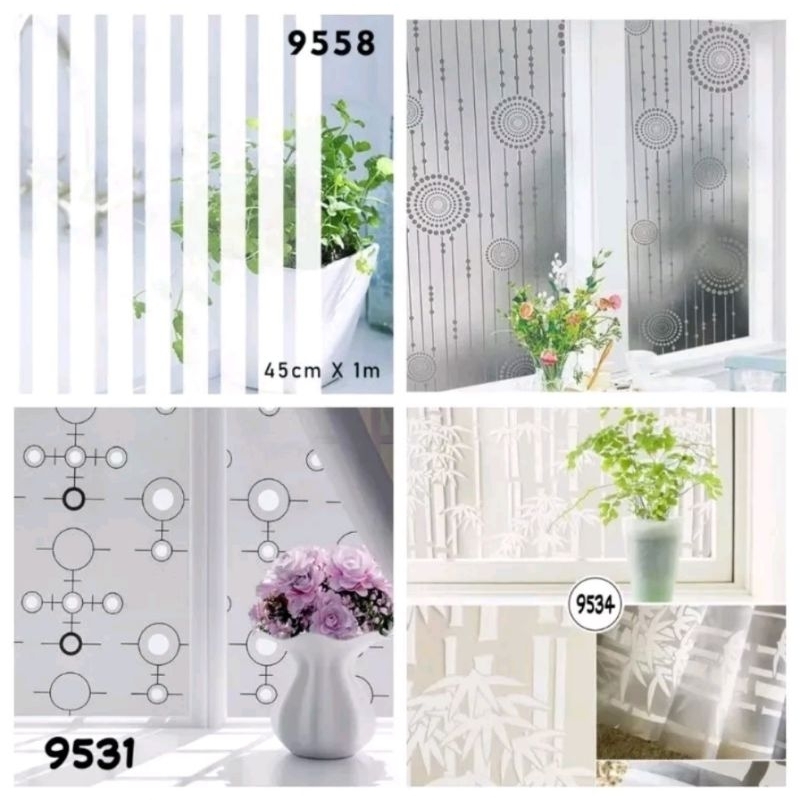 Jual Sticker Kaca Sandblast 90Cm X 2M Kaca Motif Stiker Kaca Film ...