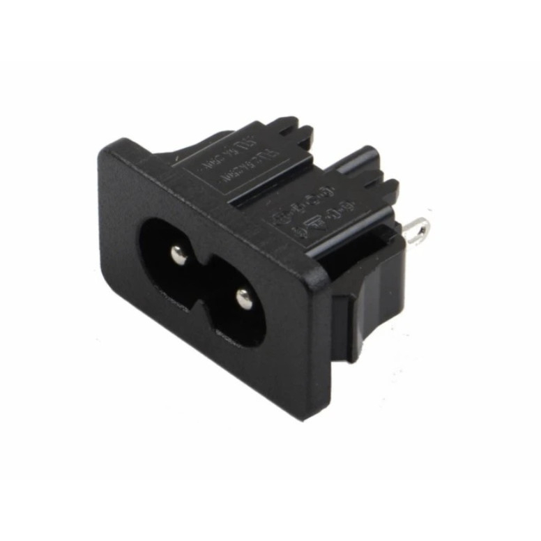 Jual AC-027 AC Power Socket figure 8 and Inlet Socket 10A 250V 2 p pin ...