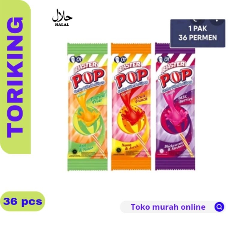 Jual PERMEN BLASTER POP (1 Pack isi 36 pcs) | Shopee Indonesia