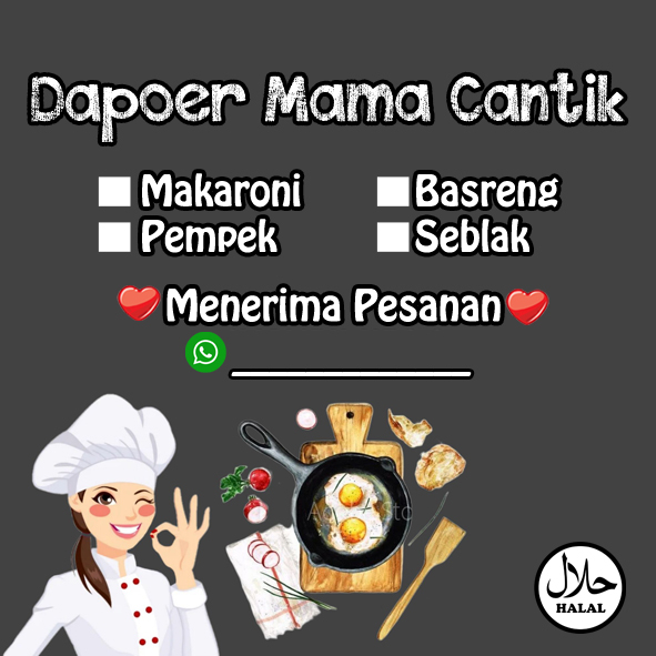 Jual Cetak Sticker Glossy Cromo Desain Koki Masak Lucu Kotak - A4 ...