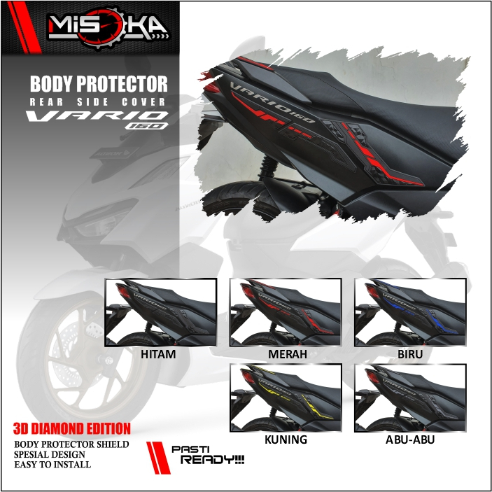Jual Misoka Rear Side Cover Vario 160/Aksesoris Motor Honda/Keren Murah | Shopee Indonesia