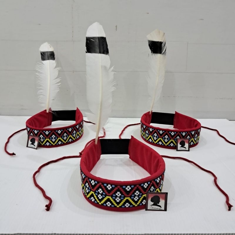 Jual Topi dayak bludru bulu aksesoris tari nari tradisional mahkota ...