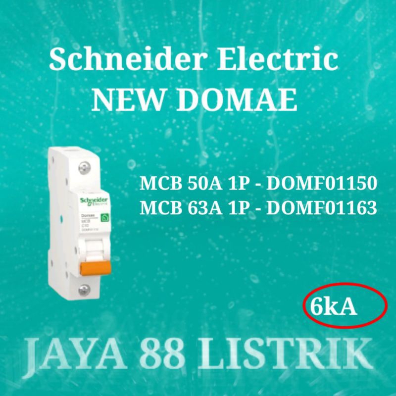 Jual MCB Schneider Electric NEW DOMAE MCB 50A 1P - DOMF01150-Schneider ...