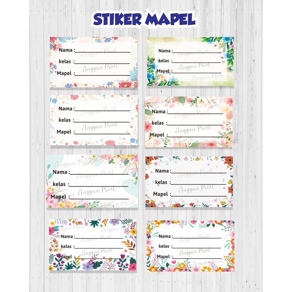 Jual Stiker Mapel - Label Buku Pelajaran Sekolah - Stiker mata ...