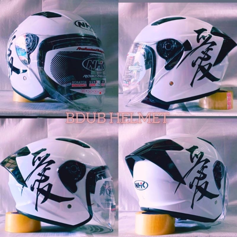 Jual Helm NHK R1 MAX motif kanji paket ganteng | Shopee Indonesia