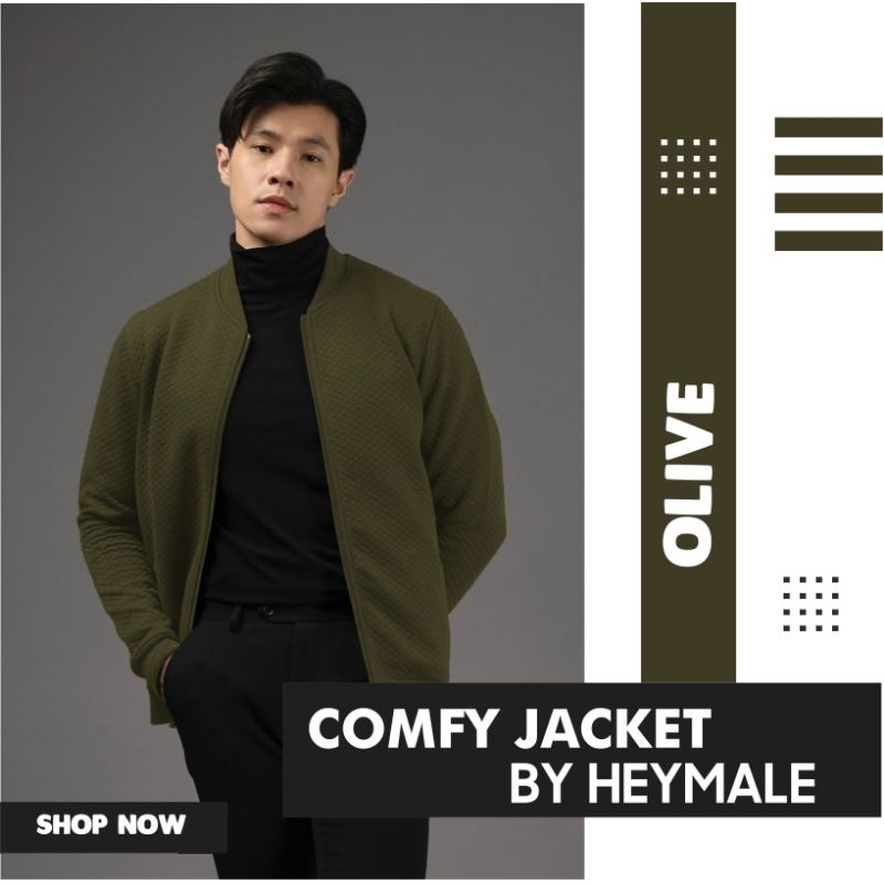 Jual COMFY JACKET OLIVE ORIGINAL BY HEYMALE | Shopee Indonesia