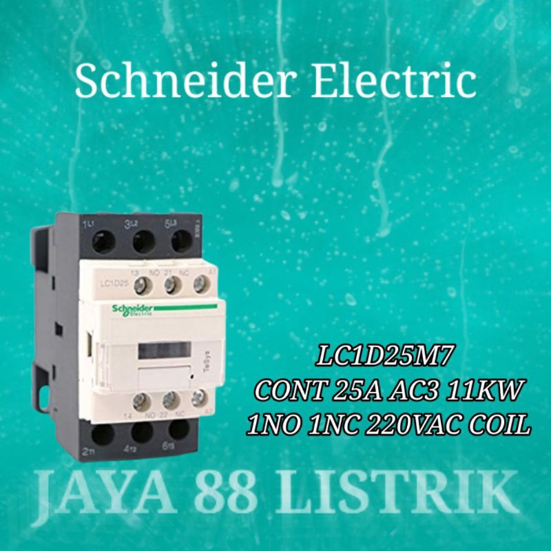 Jual Contactor LC1D25M7 220V Original Schneider Electric | Shopee Indonesia