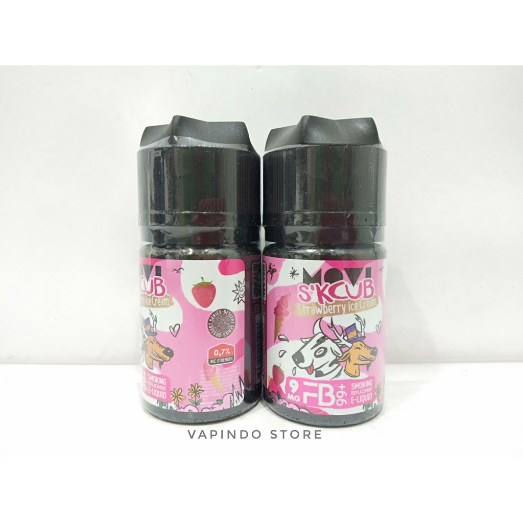 Jual NIC 9MG SKCUB FB99+ STRAWBERRY ICE CREAM 60ML BY MOVI | Shopee ...