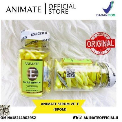 Jual ANIMATE SERUM WAJAH FACIAL ESSENSE 100% ORIGINAL & BPOM - ISI 60 KAPSUL | Shopee Indonesia