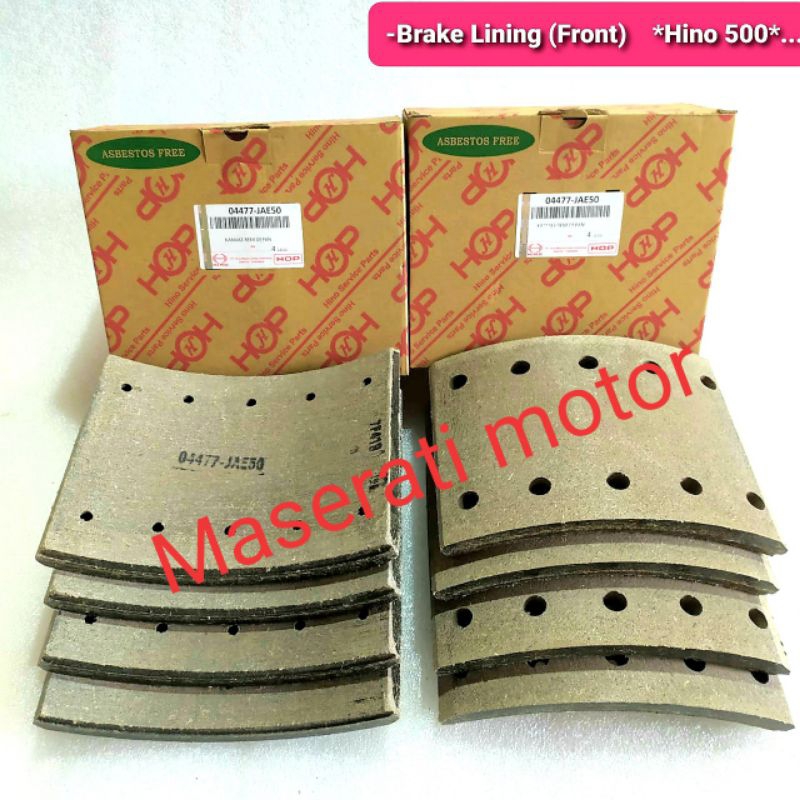 Jual BRAKE LINING/DAUN KAMPAS REM FUSO HINO 500 BAGIAN DEPAN FRONT ASLI ...