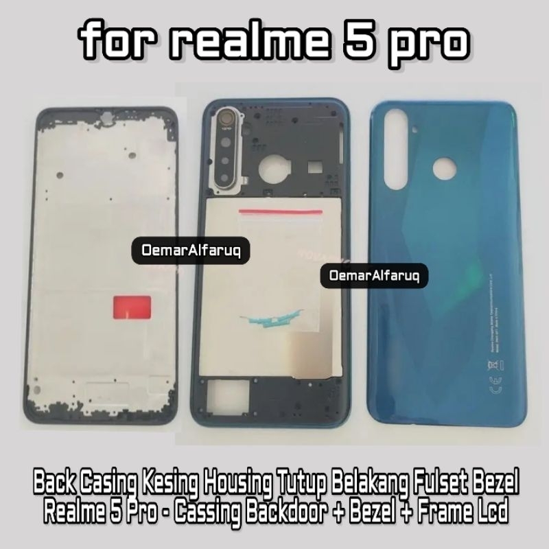 Jual Kesing cessing housing frame fullset Realme 5 Pro Cassing + tulang ...