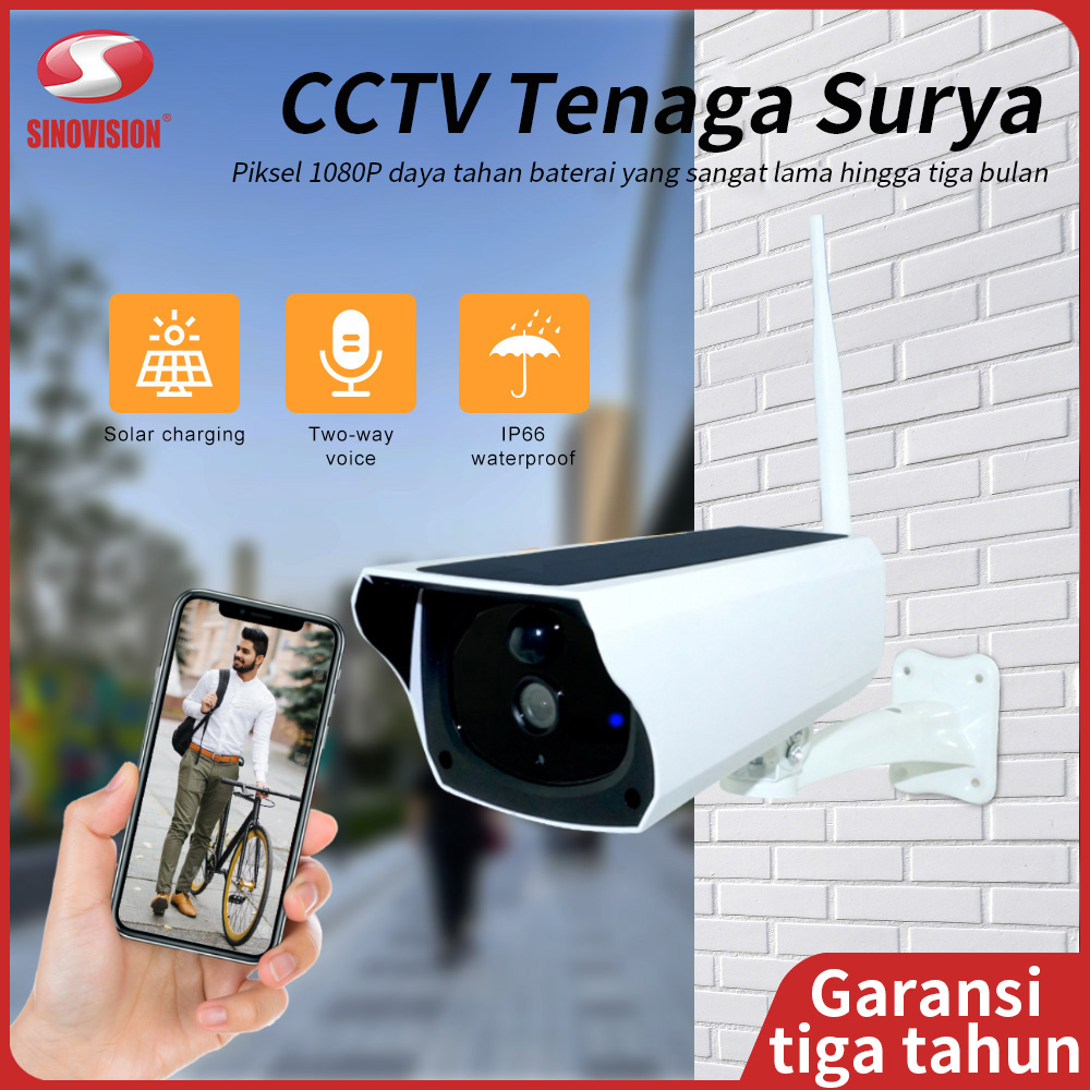 Jual SINOVISION P2 Solar cctv Luar Ruangan IP66 tahan air Kamera ...