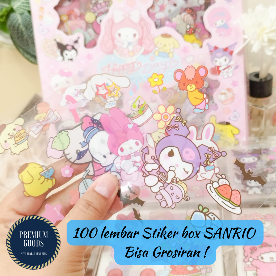 Jual STIKER 100 LEMBAR SANRIO NEW VERSI / STICKER TEMPEL TRANSPARAN BANYAK VARIAN MOTIF DAN ...