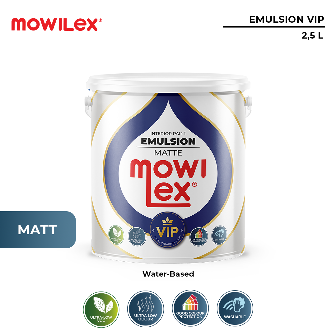 Jual Mowilex Emulsion VIP Neutral Color Cat Tembok 2.5 Liter | Shopee ...