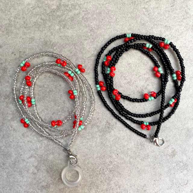 Jual tali manik cherry / tali dan lanyard ID card manik cherry | Shopee ...