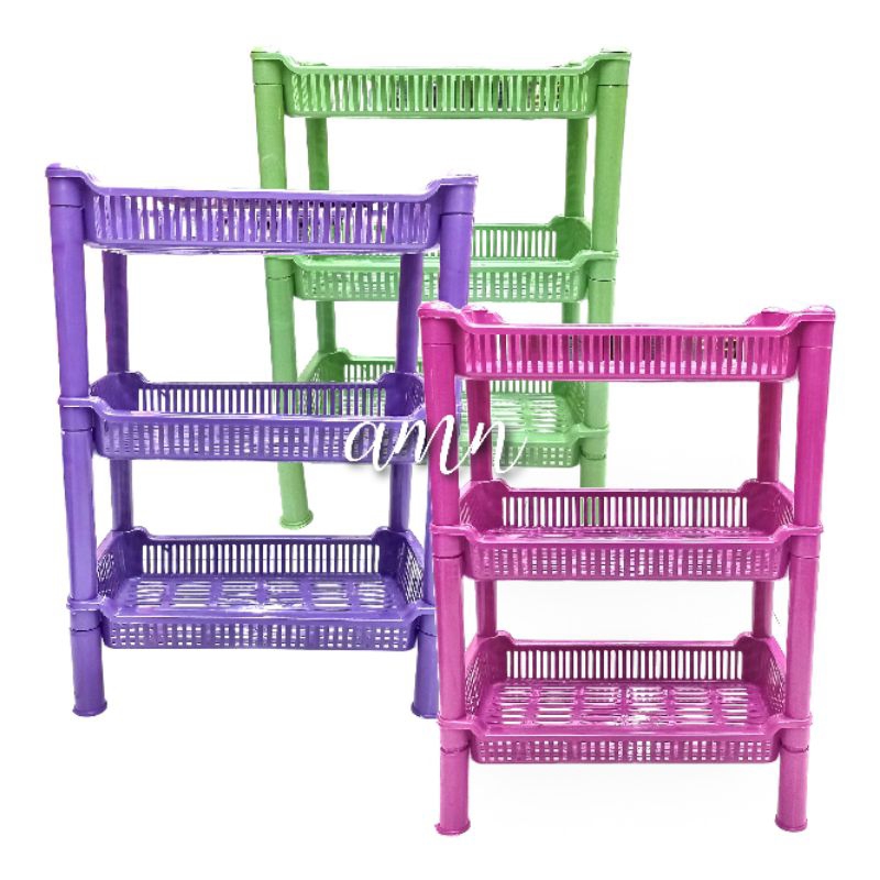 Jual Rak Plastik 3 Susun / Rak Bumbu Dapur / Rak Kosmetik / Rak ...