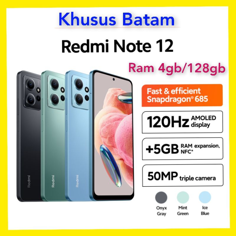Jual New REDMI NOTE12 RAM 4GB/128GB HANDPHONE ANDROID GARANSI RESMI ...
