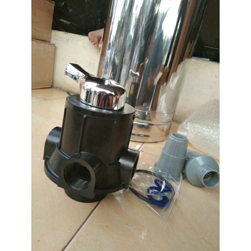 Jual Kepala Tabung Filter Manual FRP Head 3 Way Head Engkol | Shopee ...
