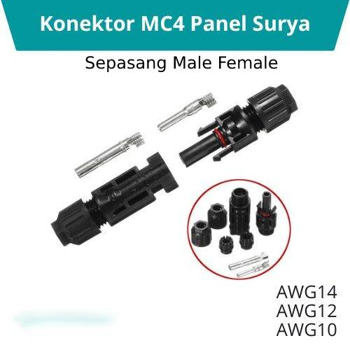 Jual Konektor MC4 MC 4 Connector Panel Surya Solar Panel 1000V IP67 | Shopee Indonesia
