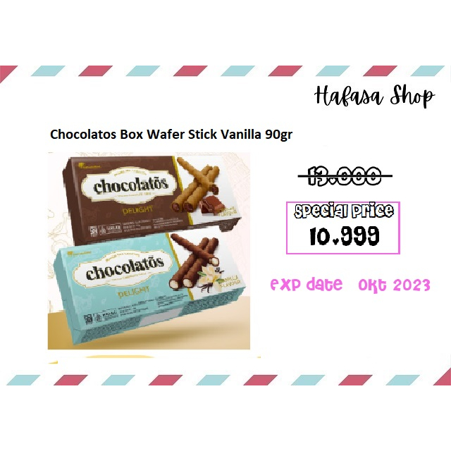 Jual Chocolatos Box Wafer Stick Vanilla 90 g | Shopee Indonesia
