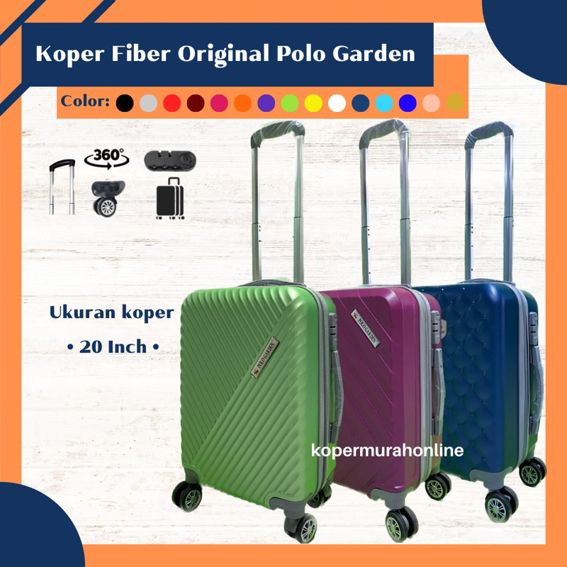 Jual Koper Fiber 20 inch Polo Garden fiber poly carbonate softcase ...