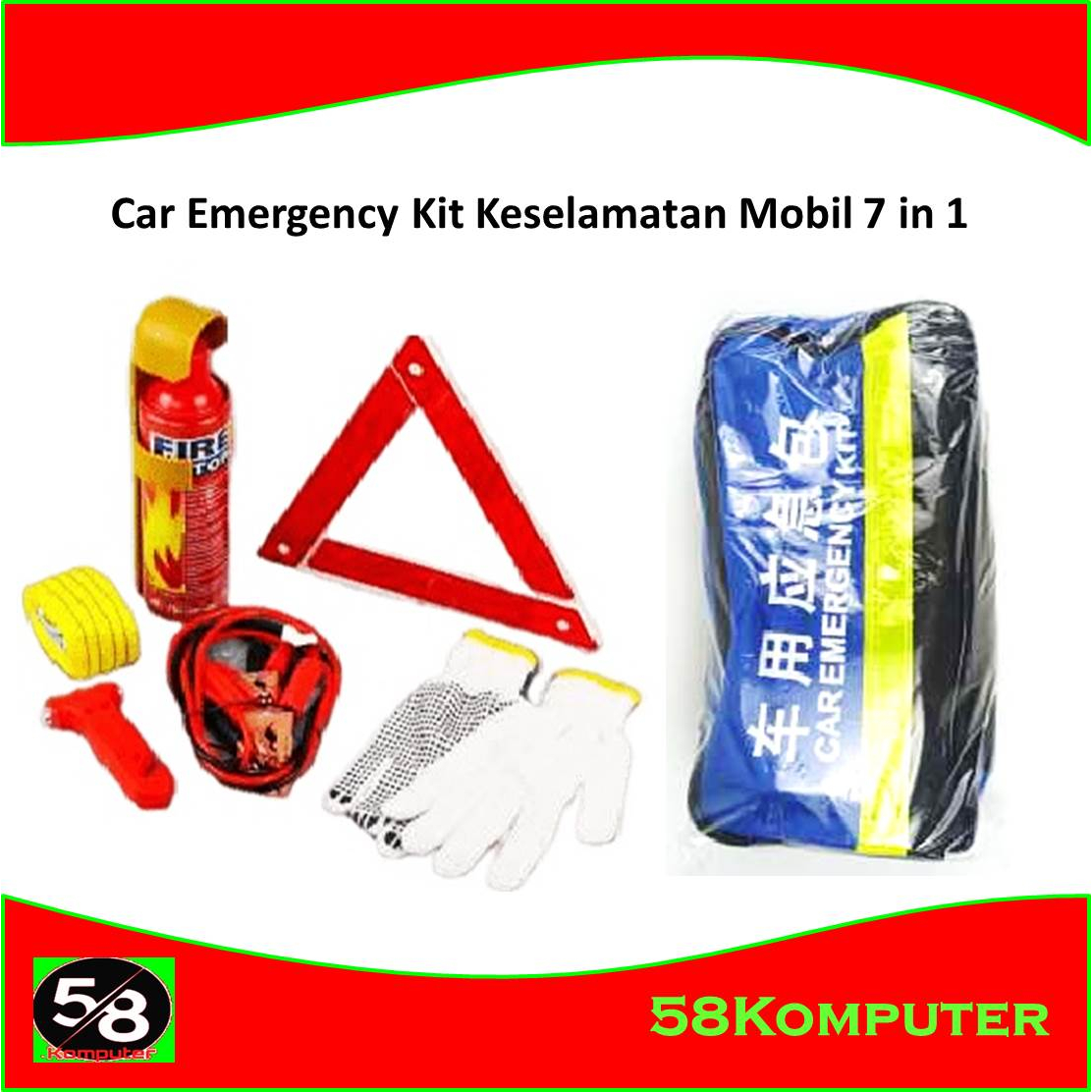Jual Kit Keselamatan Keamanan Mobil 7 in 1 Car Emergency Survival Set ...
