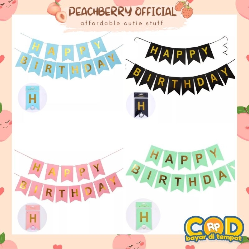 Jual Banner Happy Birthday Banner Ultah Segilima Banner Ulang tahun ...