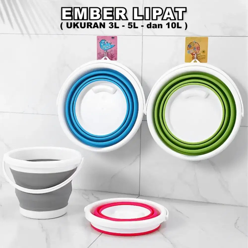 Jual Ember Lipat Portable 3L 5L 10L Water Bucket Foldable Collapsible ...