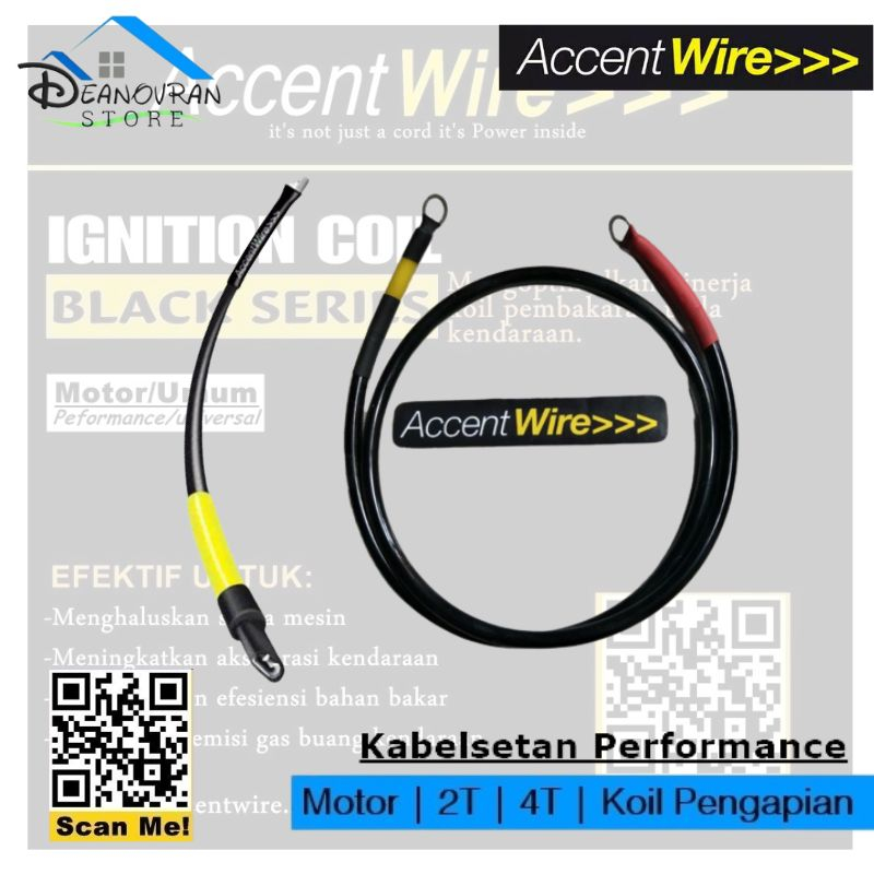 Jual (B88) Promo! Kabel Setan Accent Wire 1 SET Black Performance Kabel ...