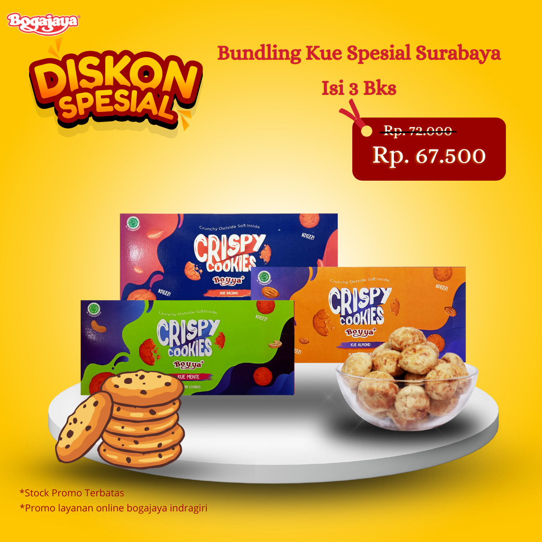 Jual PAKET CRISPY COOKIES KUE KACANG MENTE ALMOND ISI 3 BKS / OLEH OLEH ...