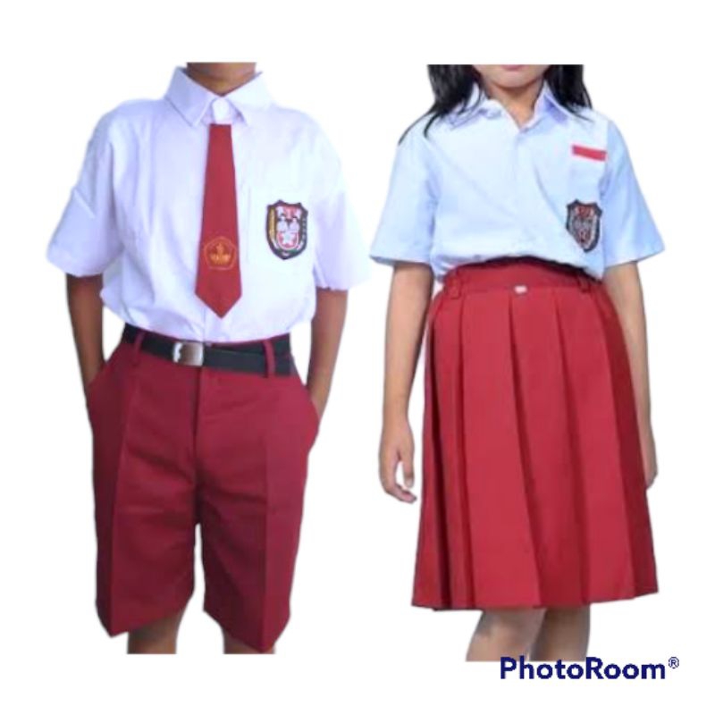 Jual seragam sekolah dasar Rok SD celana seragam SD | Shopee Indonesia