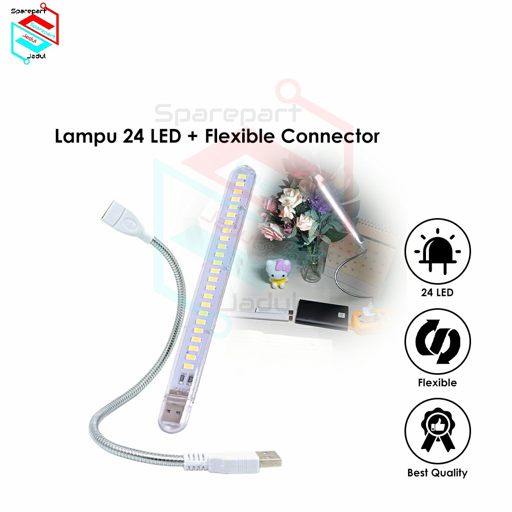 Jual Lampu Mini 24 LED + USB Connector Flexibel | Shopee Indonesia
