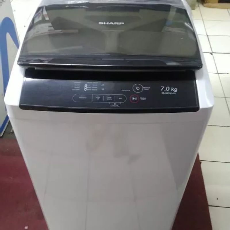 Jual Mesin Cuci Sharp 1 tabung 7 kg ESG876PGY ESG 876 PGY BANJARMASIN / Mesin Cuci Sharp ESM ...