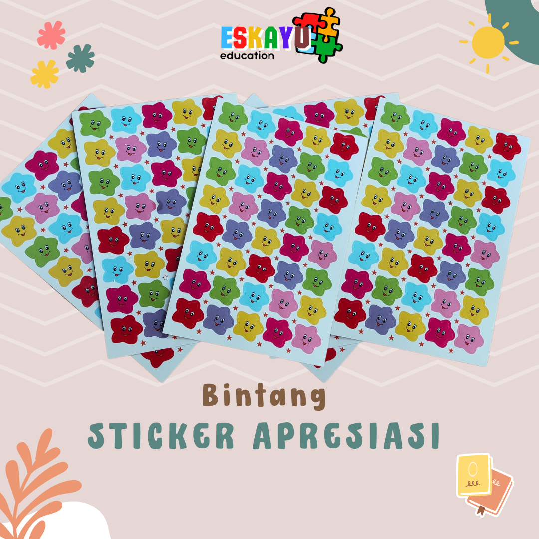 Jual Reward Sticker / Sticker Bintang Apresiasi SMILEY STAR Stiker ...