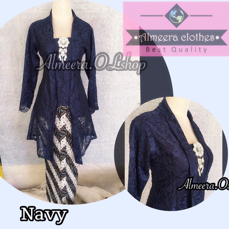 Jual kebaya brokat kutubaru panjang ada furing kebaya modern kebaya wisuda | Shopee Indonesia