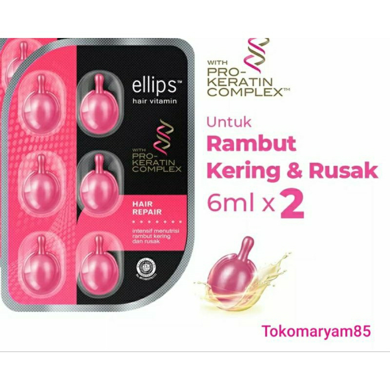 Jual Ellips Hair Vitamin with Pro-Keratin Complex Isi 6 Butir x 1 ml ...