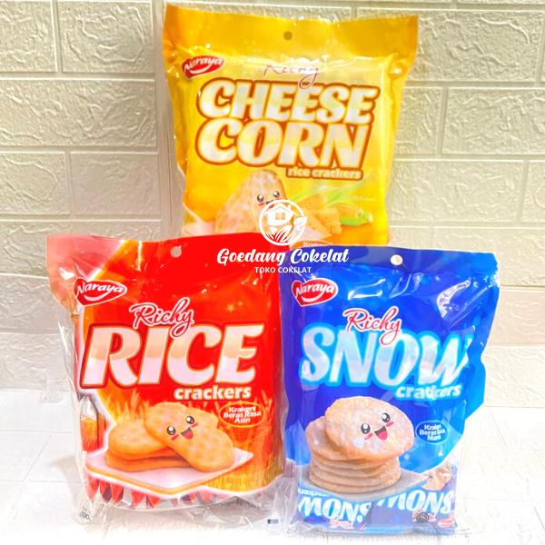 Jual Naraya Richy Snow Rice Cheese Corn Crackers Kreker Beras 96 gr ...