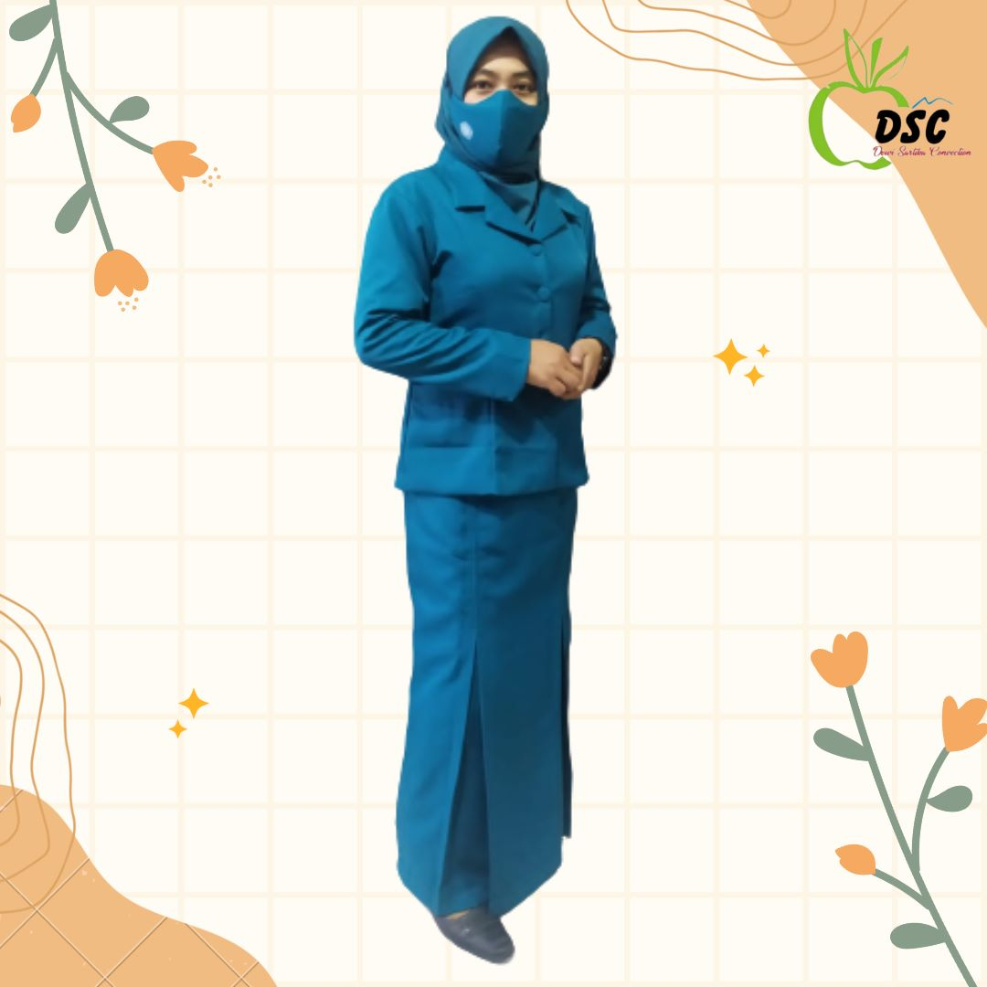 Jual Seragam PKK Nasional terbaru wiru depan (Warna Biru) | Shopee ...
