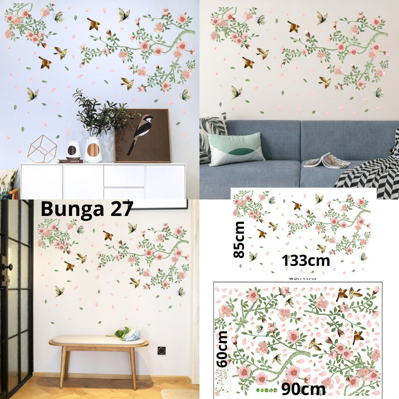 Jual WALL STICKER STIKER SETIKER SETICKER DINDING BUNGA WALLSTICKER WALLSTIKER DINDING TEMPELAN ...