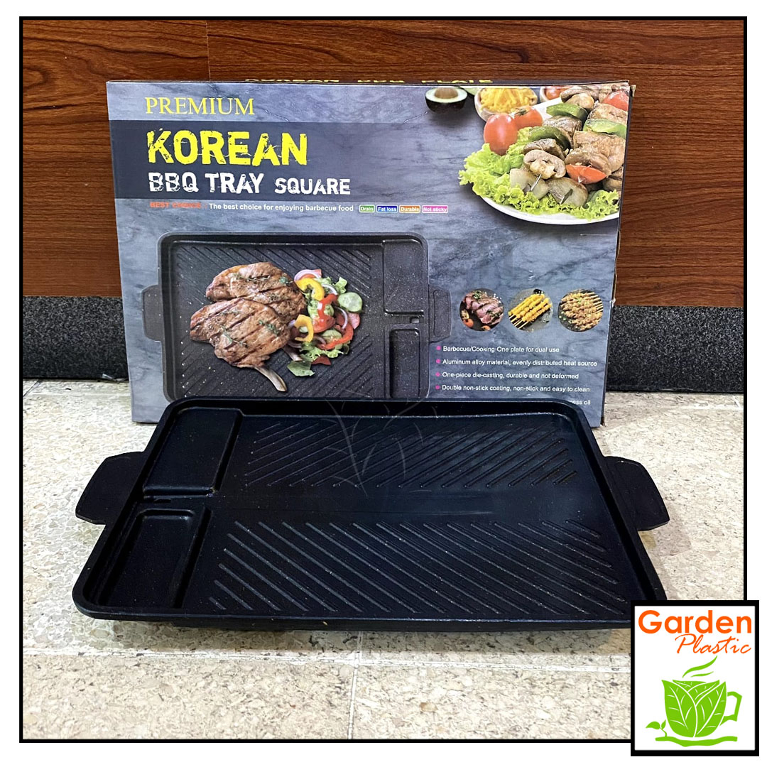 Jual [ GARDEN PLASTIC ] KOREAN YAKINIKU GRILL PAN BBQ OIL FREE | Shopee ...