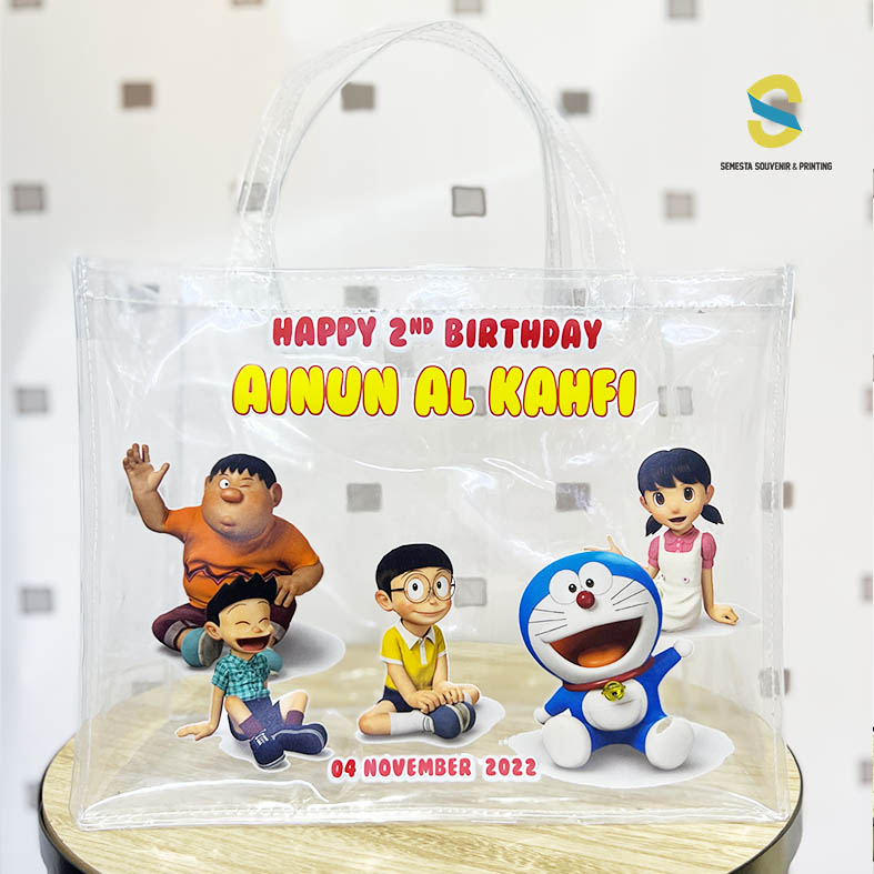 Jual Goody bag Mika Transparan Landscape Custom Nama Tas Ulang Tahun Souvenir Hampers Ultah ...