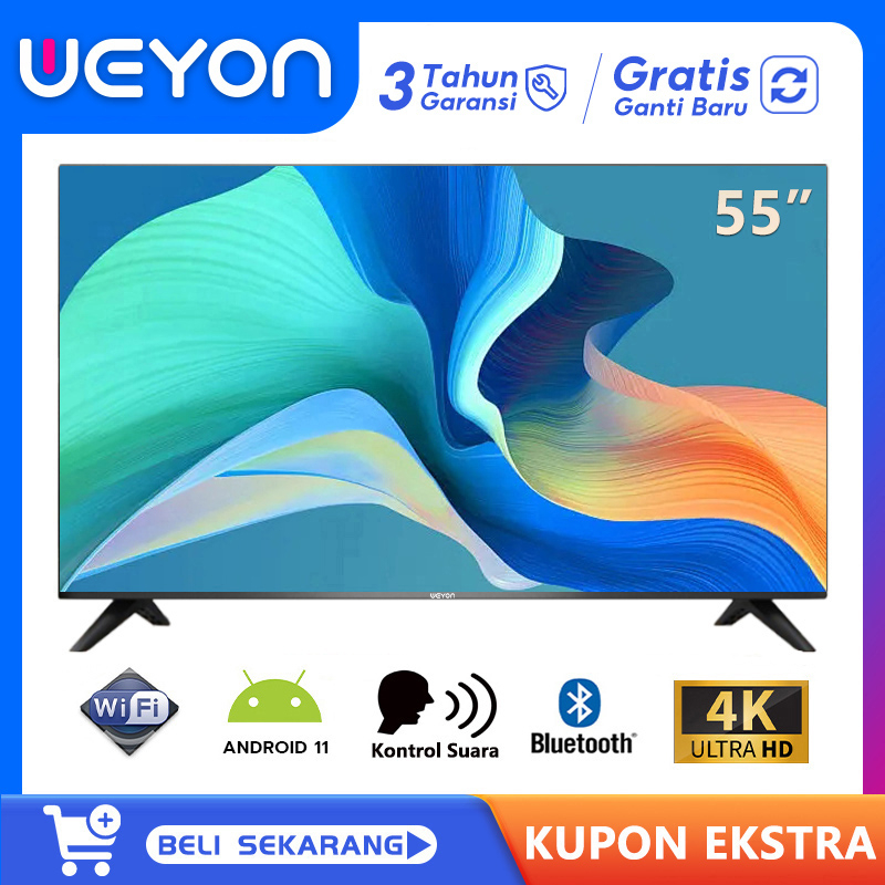 Jual Weyon TV LED Digital 55 inch Smart TV 4K UHD tv Android 11.0 ...