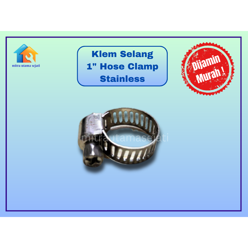 Jual KLEM SELANG 1 INCI KLEM SELANG KOMPOR GAS HOSE CLAMP STAINLESS ...