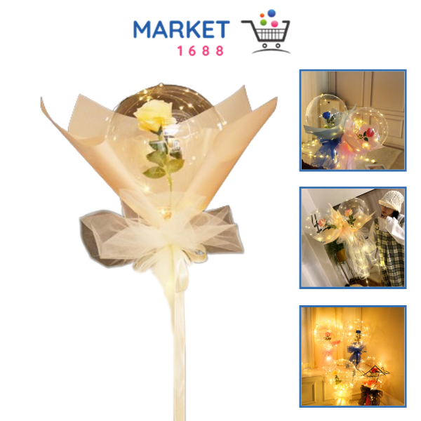 Jual Market1688 Bucket Balon PVC Balon BOBO Bucket Balon Bunga mawar ...