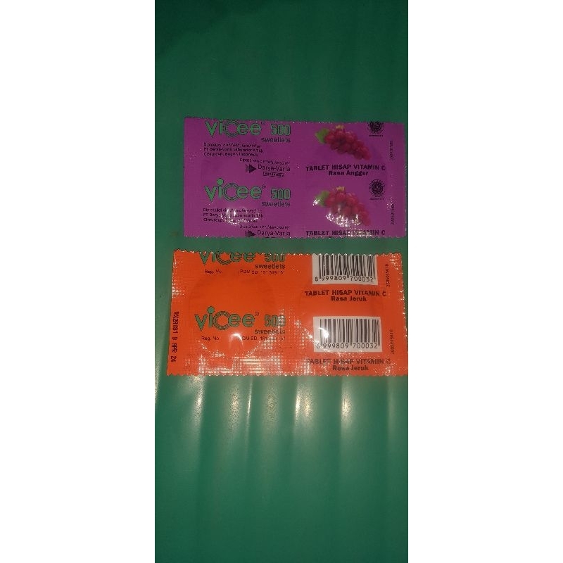 Jual vitamin vicee 500 .. rasa jeruk dan anggur isi 10pcs | Shopee ...